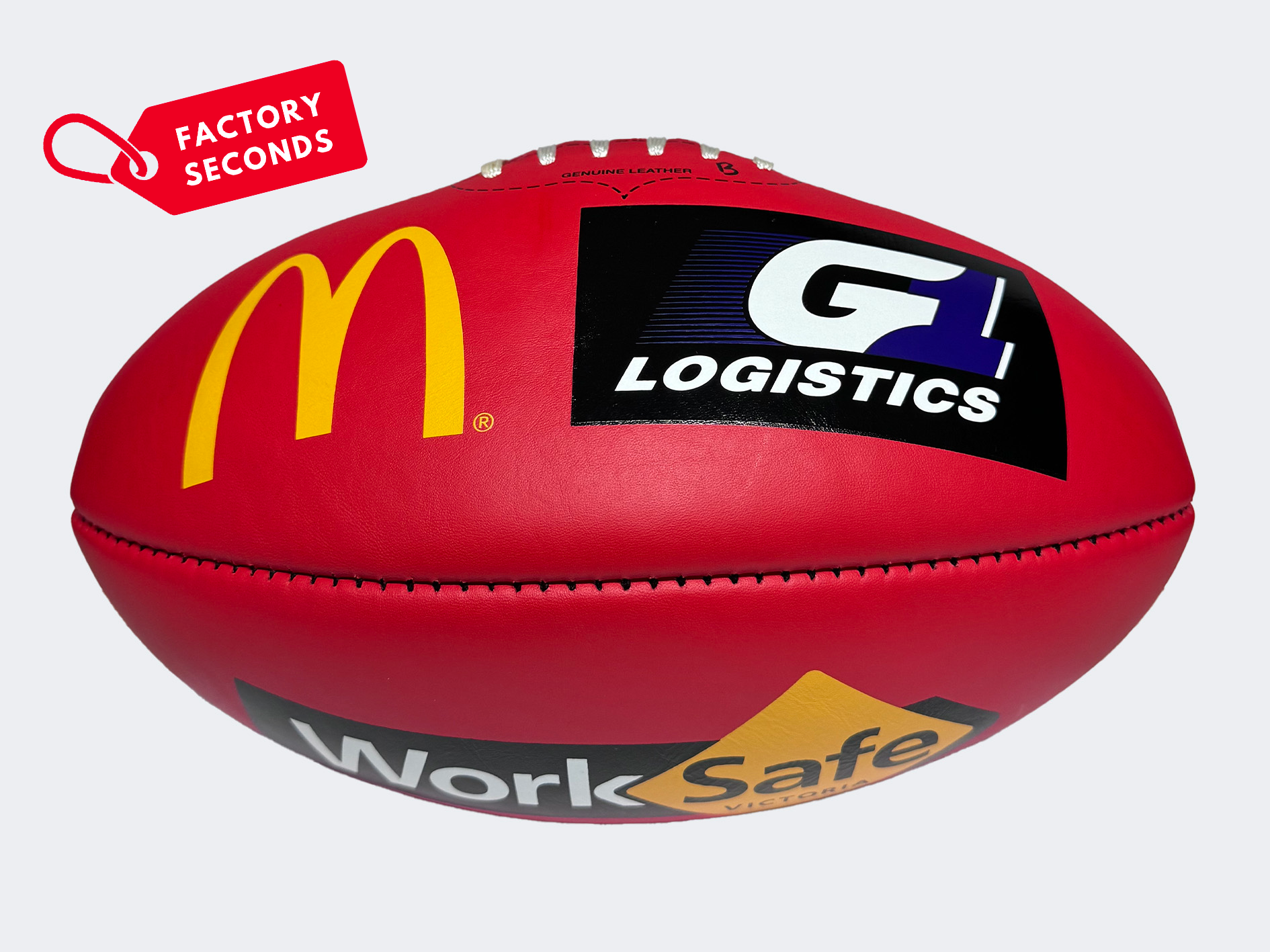 Sherrin KB Red Size 5 Factory Seconds (Assorted Logos) – Jim Kidd Sports