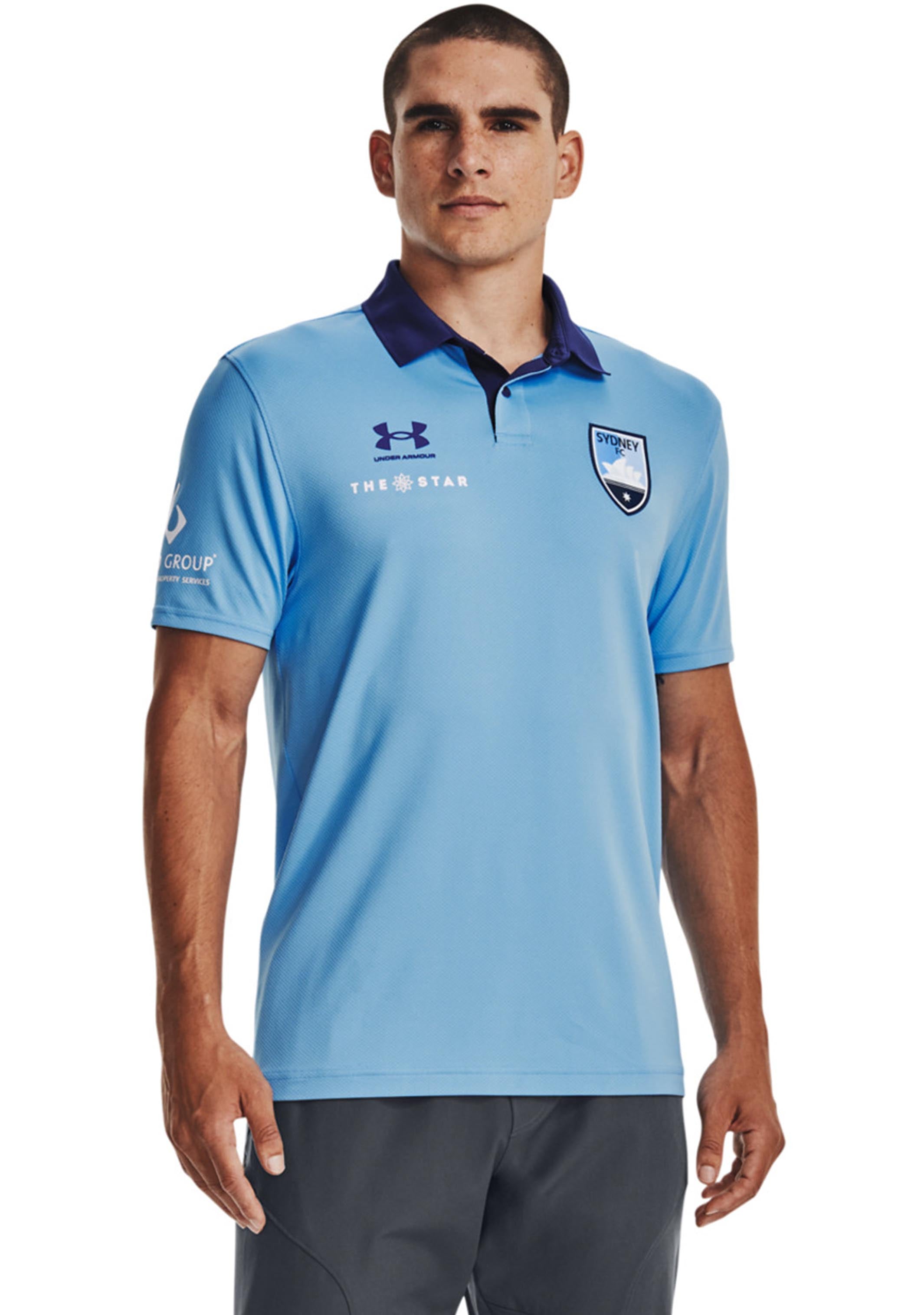 Under Armour Mens Sydney FC 22/23 Club Polo Sky Blue 1375026 498 – Jim ...