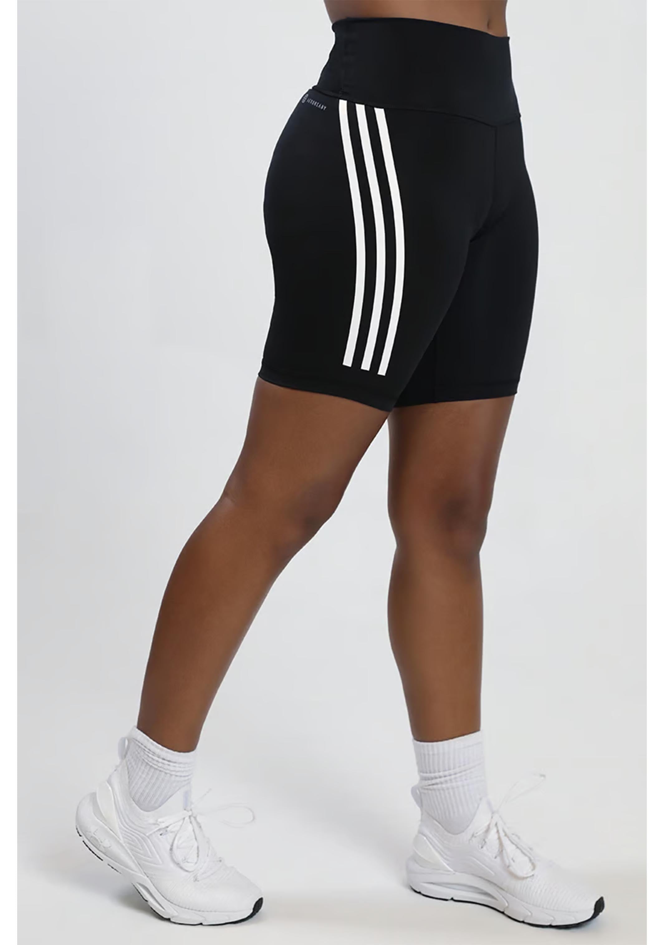 Adidas Womens Optime Trainicons 3-Stripes Bike Short Leggings – Jim ...
