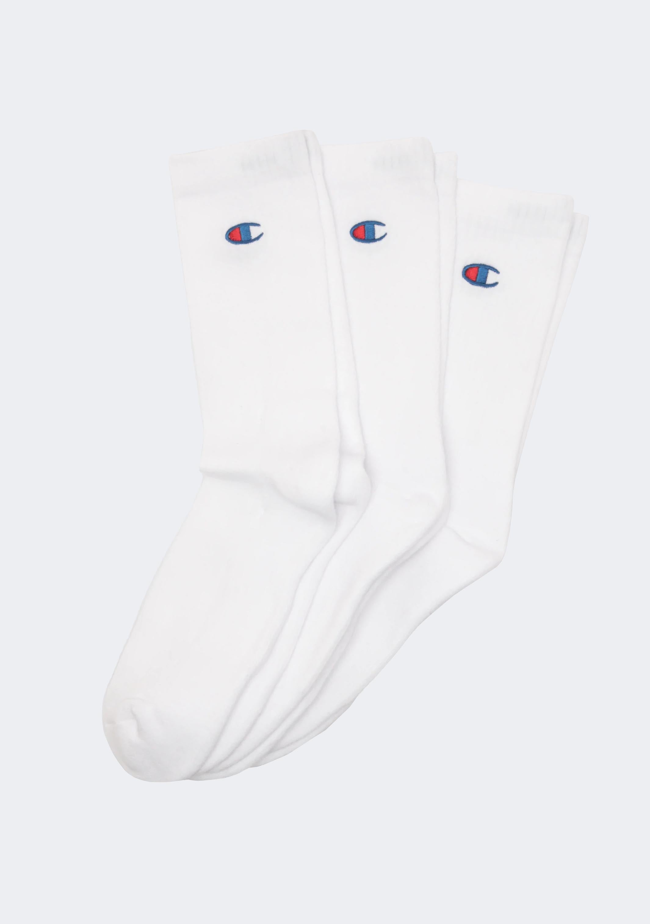 Champion Lifestyle C Logo Crew Socks White 3 Pack – Jim Kidd Sports