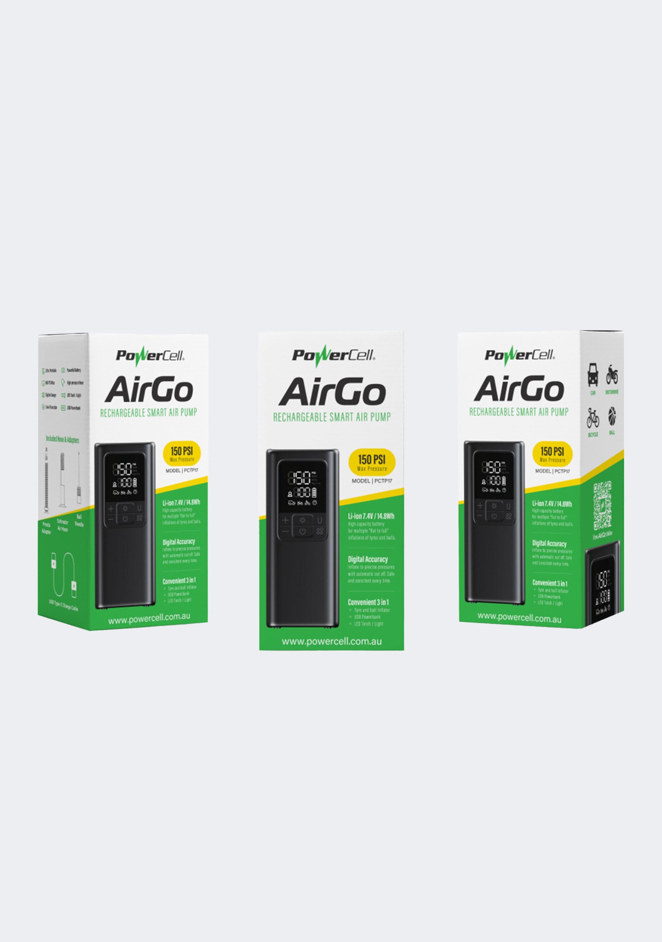 Powercell AirGo Rechargeable Smart Air Pump – Jim Kidd Sports