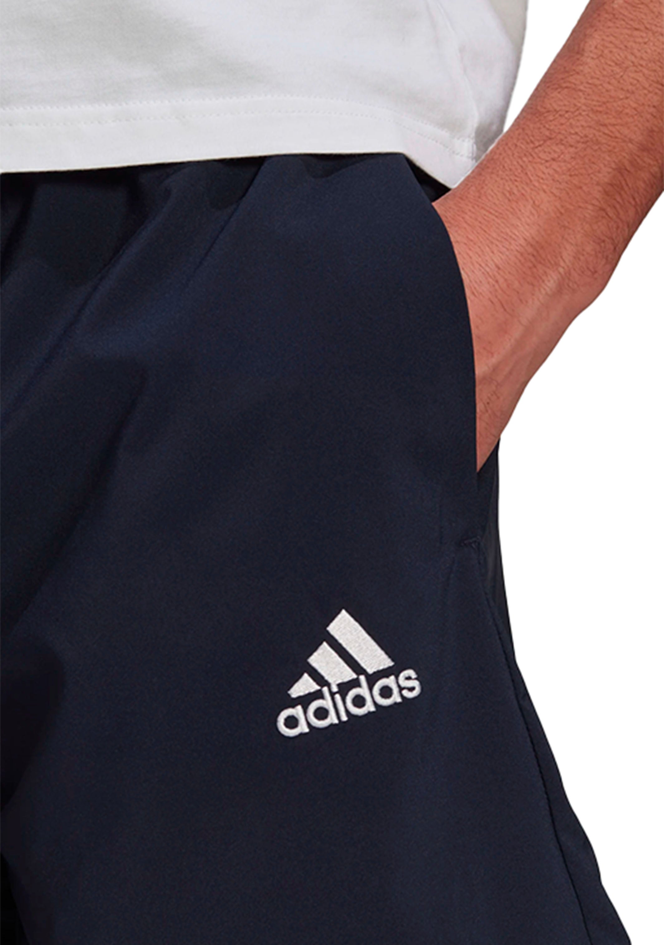 Adidas Mens Aeroready Essentials Chelsea Small Logo Shorts Navy GK9603 ...