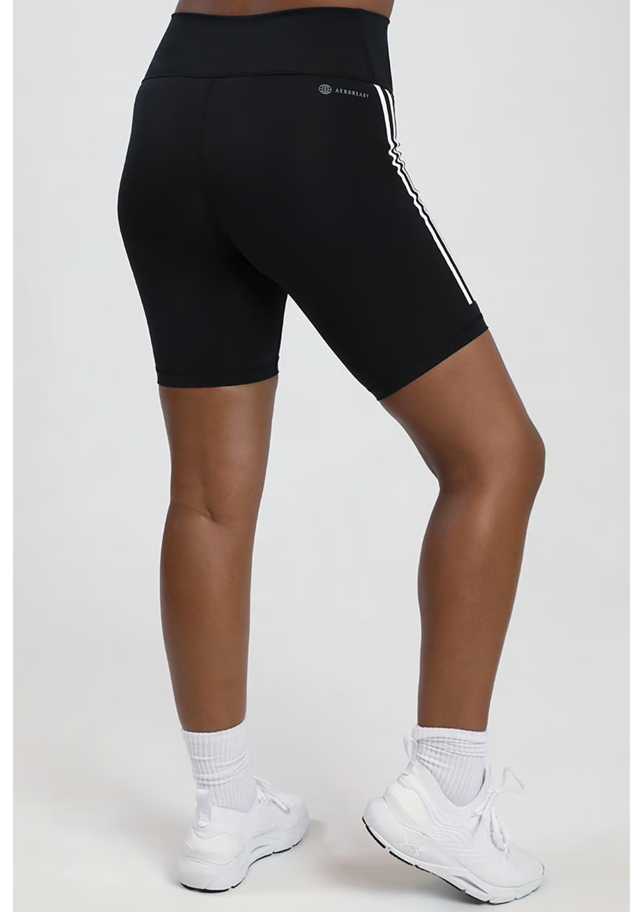 Adidas Womens Optime Trainicons 3-Stripes Bike Short Leggings – Jim ...