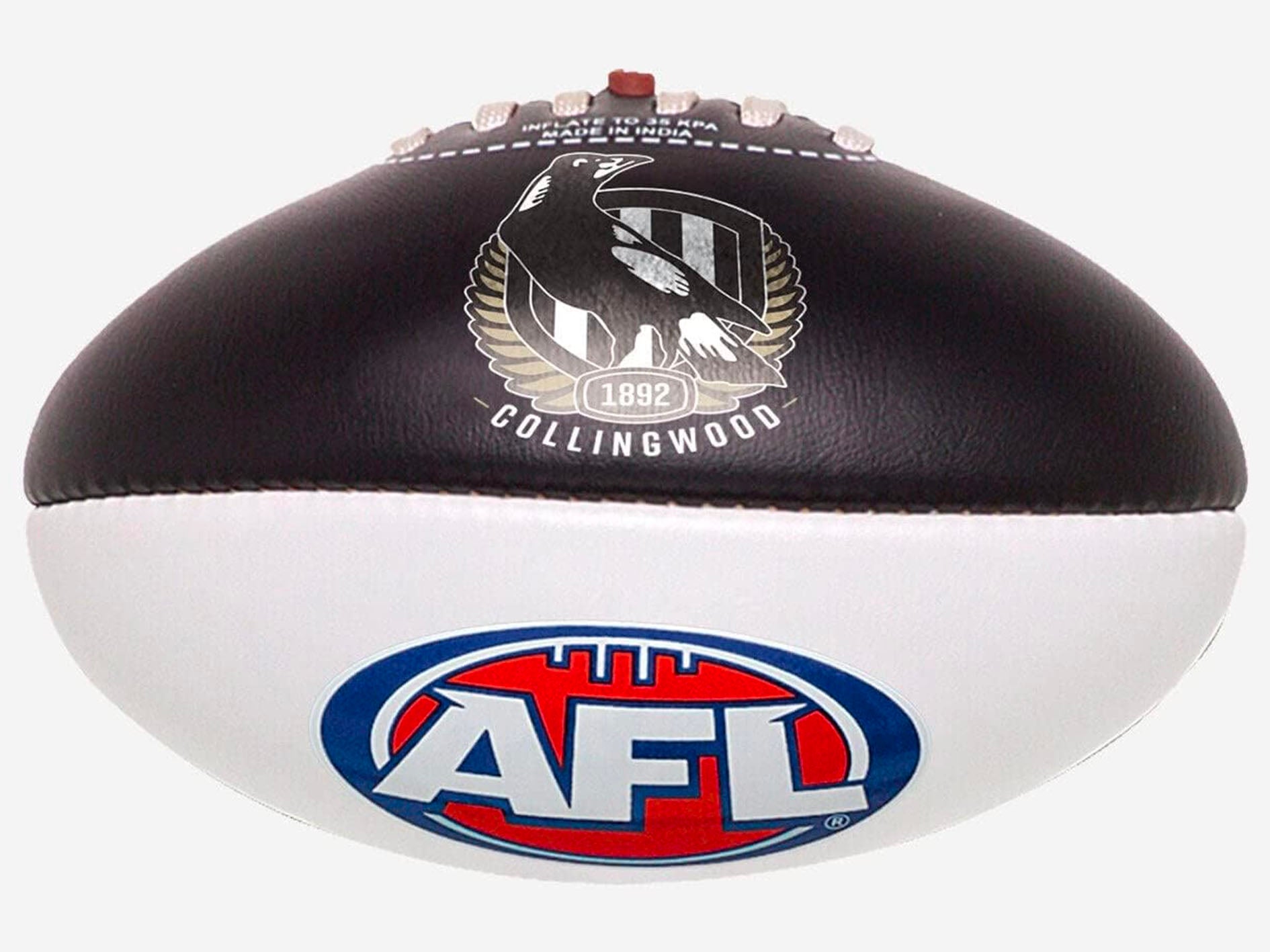 Burley PVC AFL Collingwood Magpies Footy Ball 20cm 9BA102G004 – Jim ...