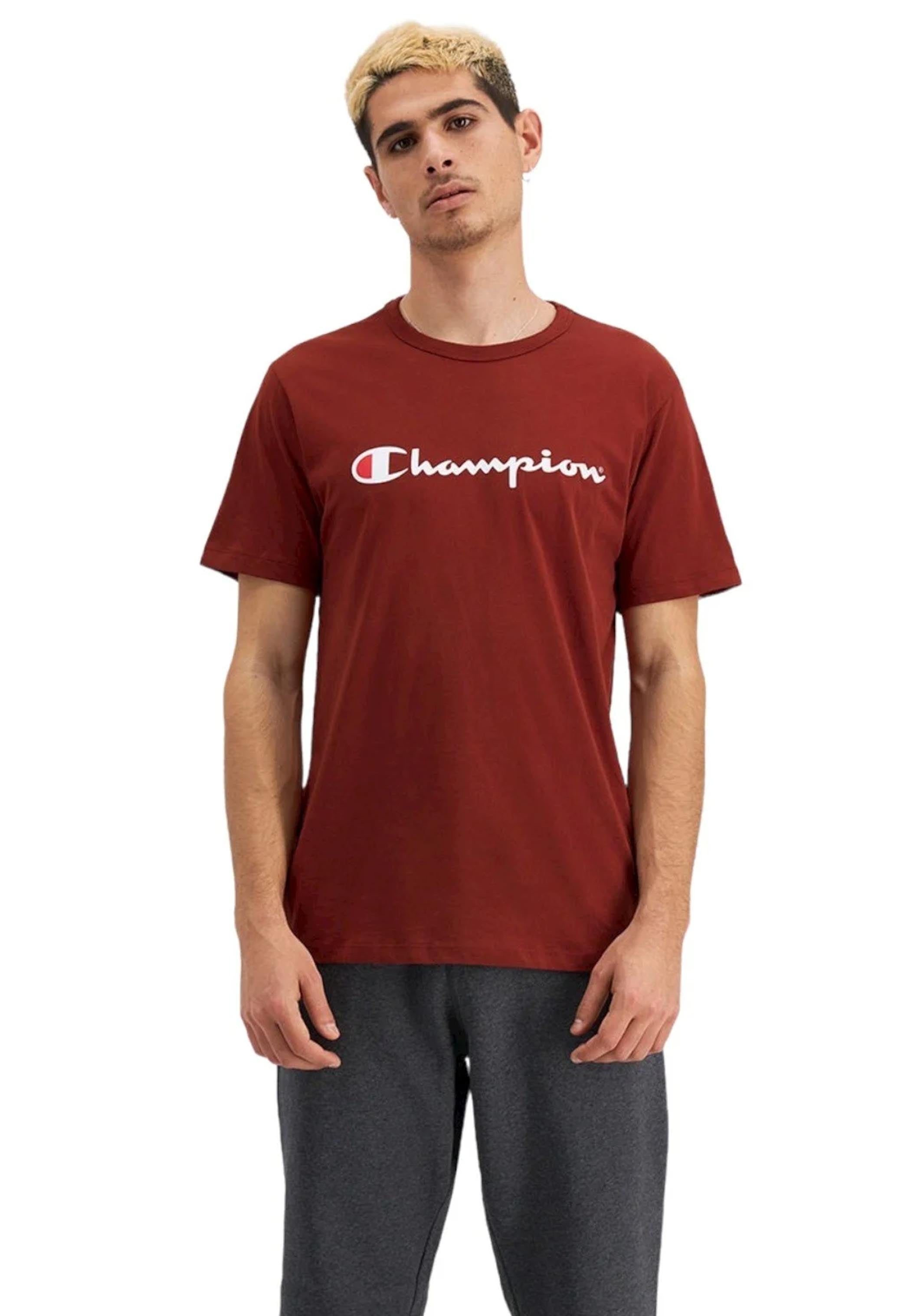 Champion Mens Script Tee AXQPN DHN – Jim Kidd Sports