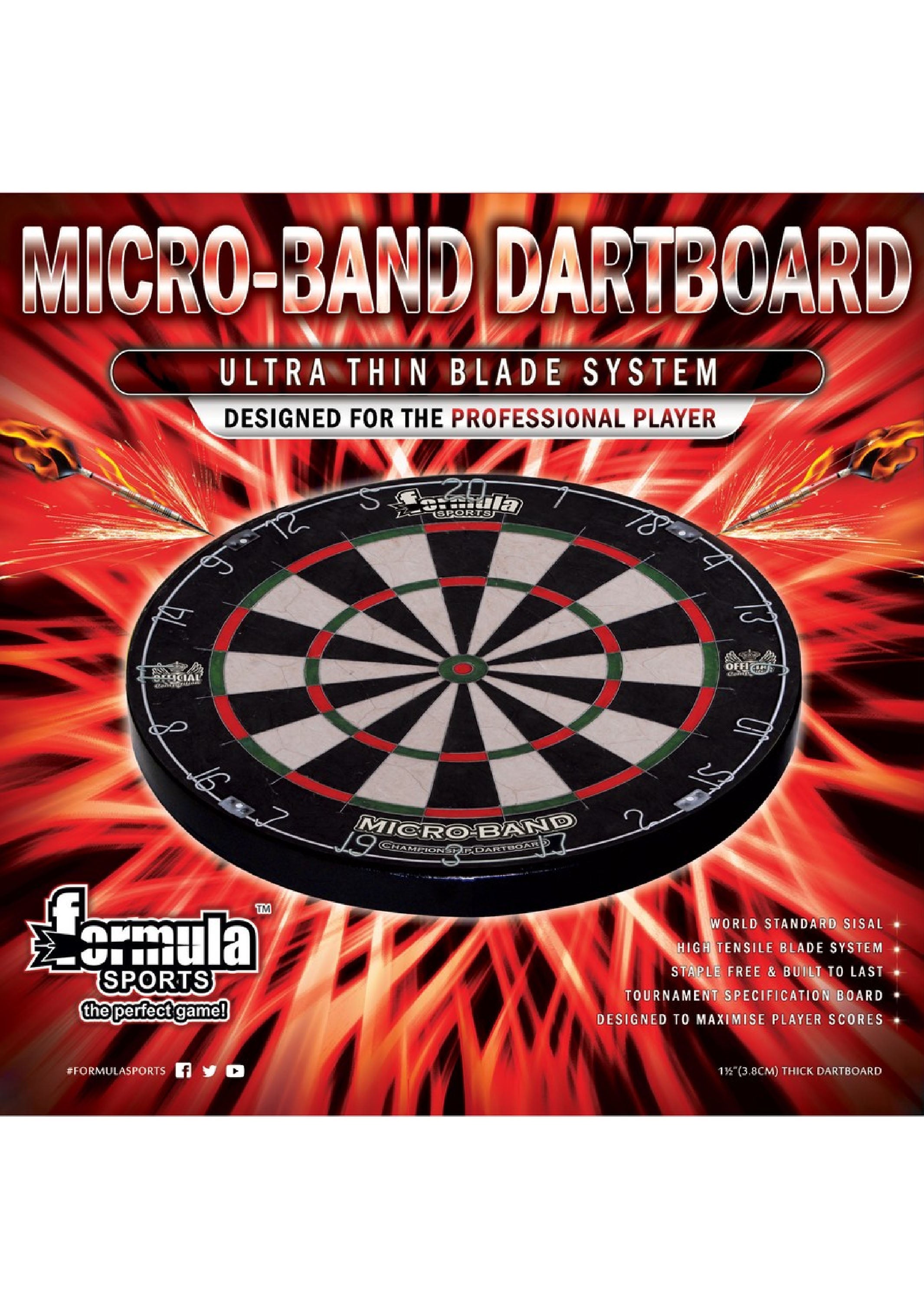 Formula Micro-band Dartboard 600600 – Jim Kidd Sports