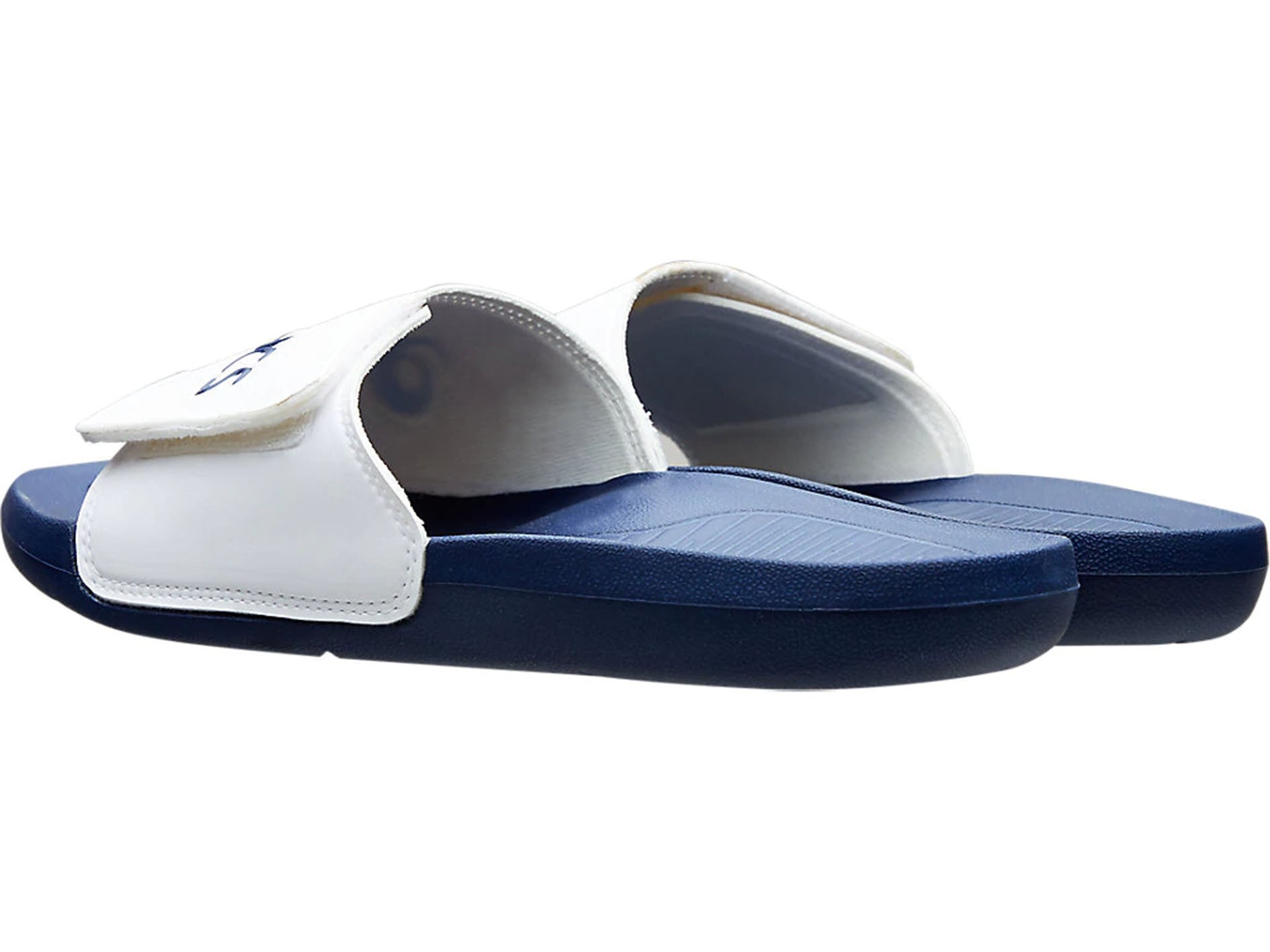 Asics Unisex Adjustable Slides AS002 White/Blue – Jim Kidd Sports