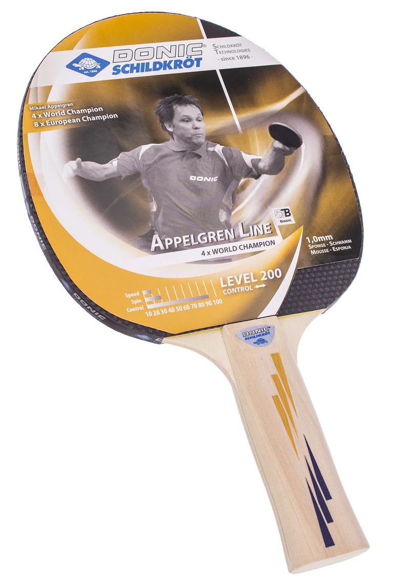 Donic Schildkrot Appelgren Line Level 200 Table Tennis Bat 703002 – Jim Kidd Sports