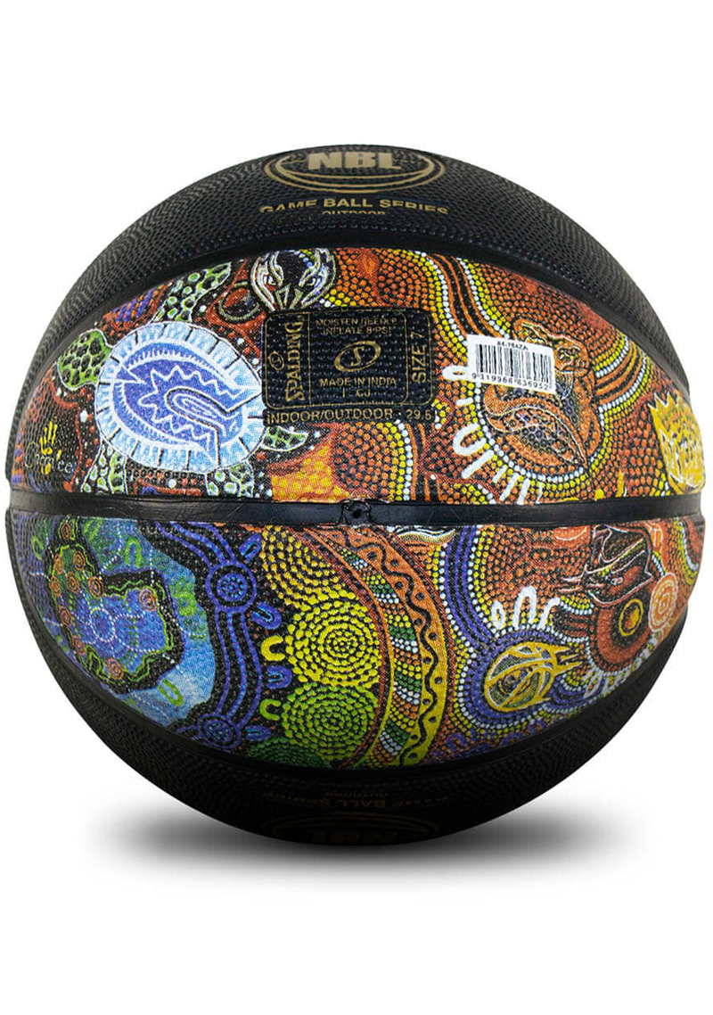 Spalding Series Outdoor Indigenous Basketball BLACK – Jim Kidd Sports